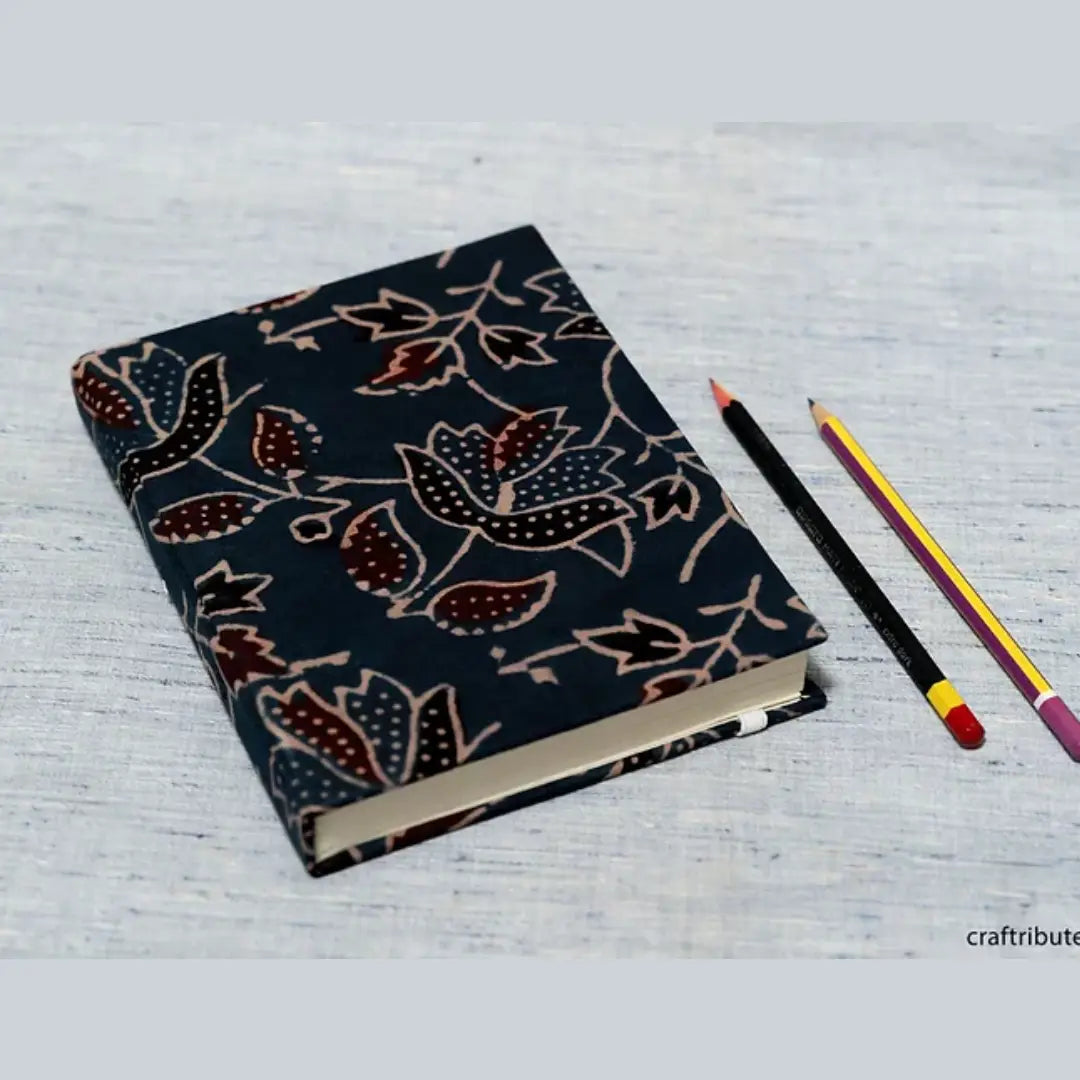 Craftribute Handmade Paper Notebook | Beige fabric cover |15 cm x 20 cm ...