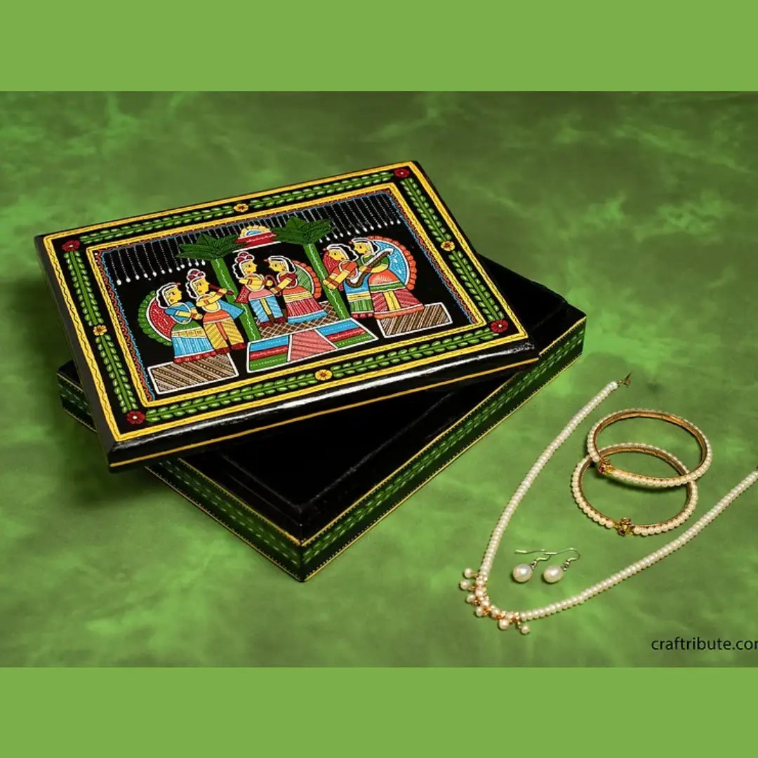 Craftribute Tikuli Art Hand Painted Jewellery Box | Wedding Mandap ...